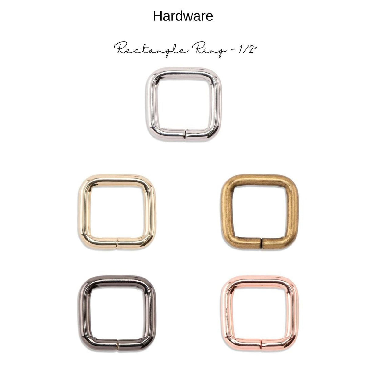 Hardware: Rectangle Ring 1/2‚Äù | Multiple Finishes — Gotham Quilts