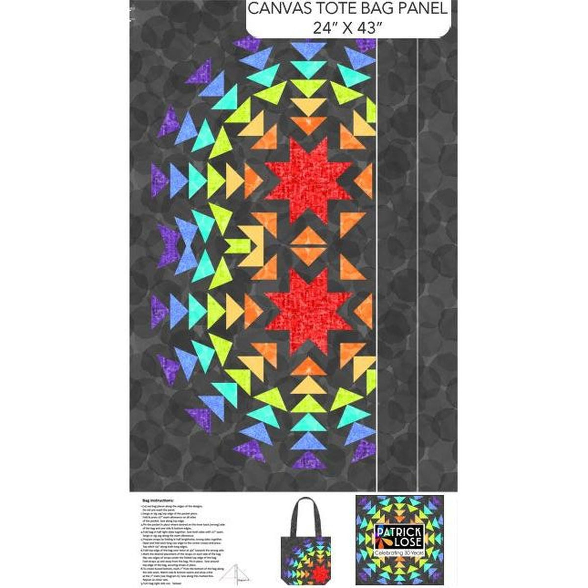 Northcott Tonal Trios - 30th Anniversary Tote by Patrick Lose (24" x 4 ...