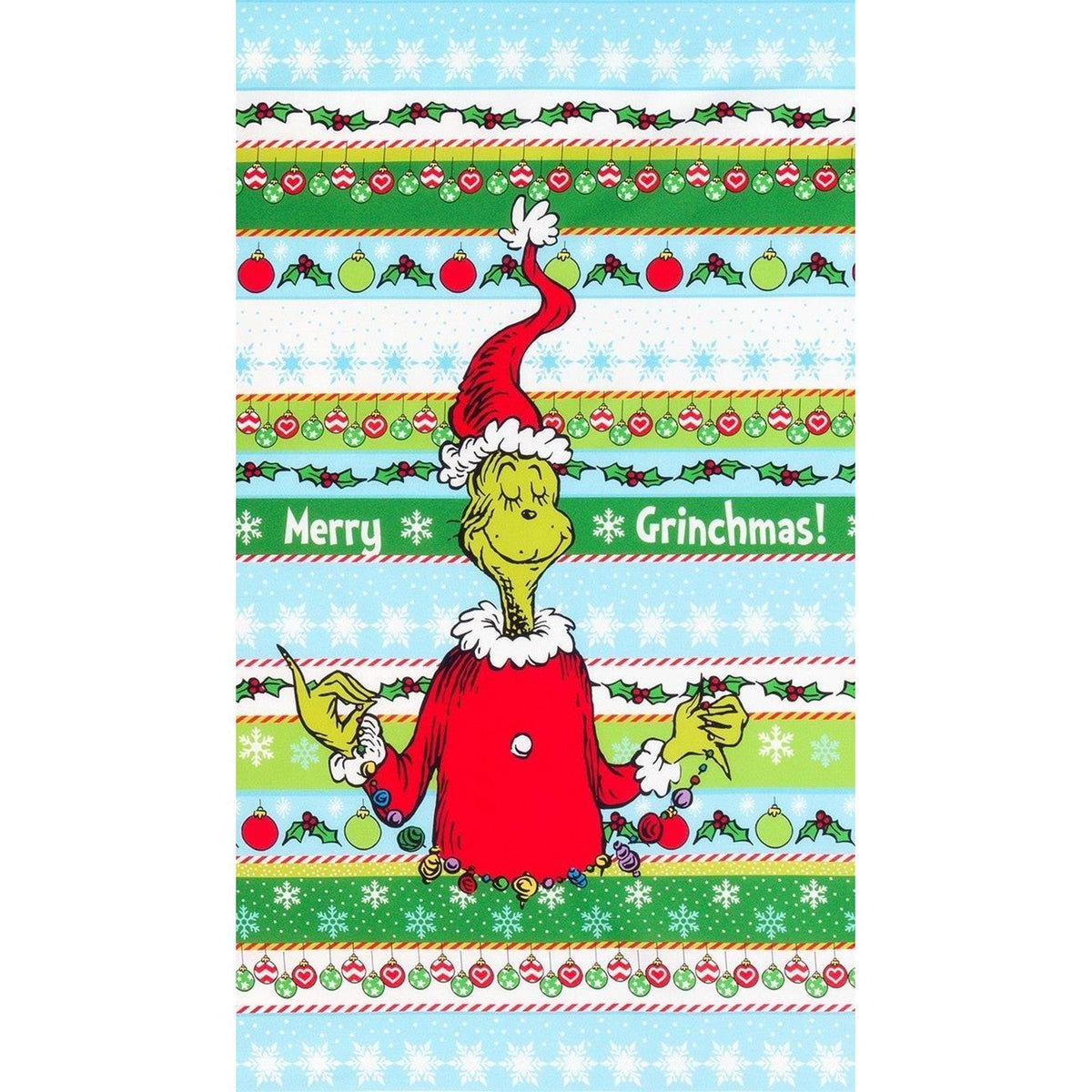 RK How the Grinch Stole Christmas -Grinch Stripe Panel — Gotham Quilts