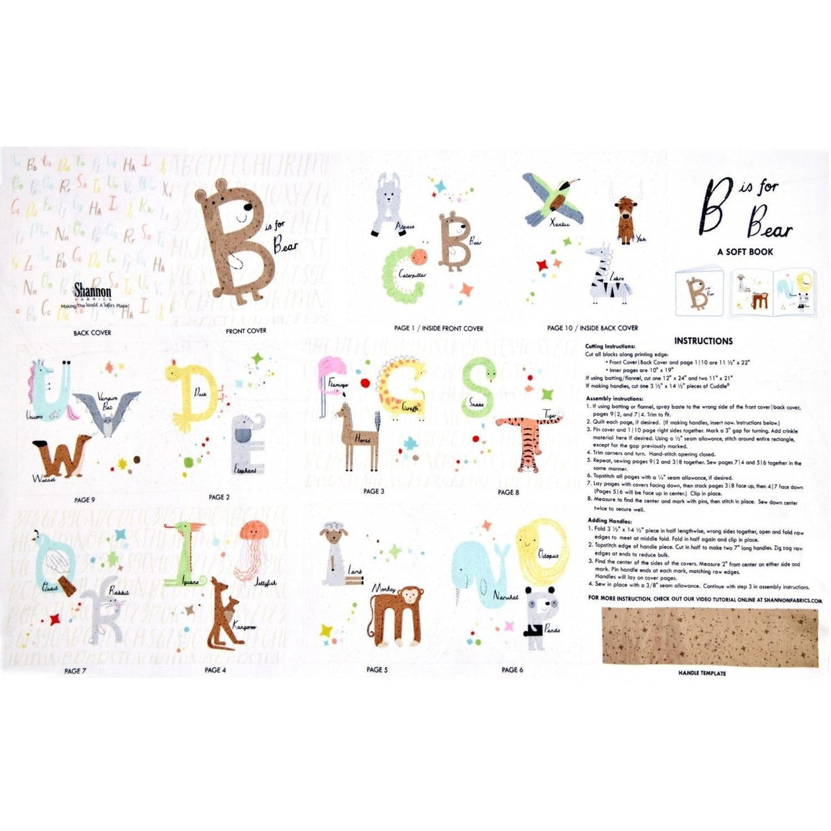 Shannon Cuddle B is For Bear Digital Panel — Gotham Quilts