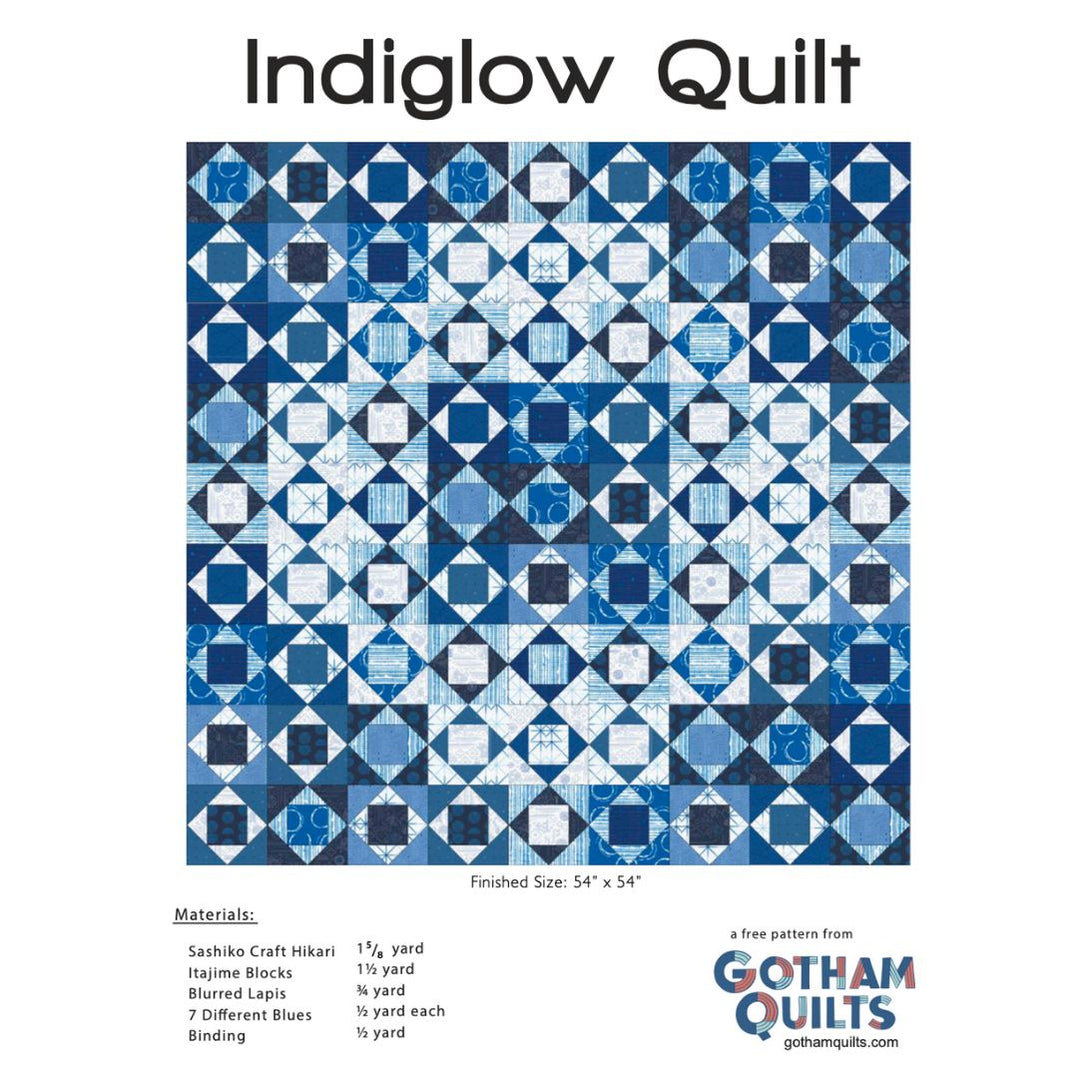 Indiglow Free PDF Quilt Pattern — Gotham Quilts